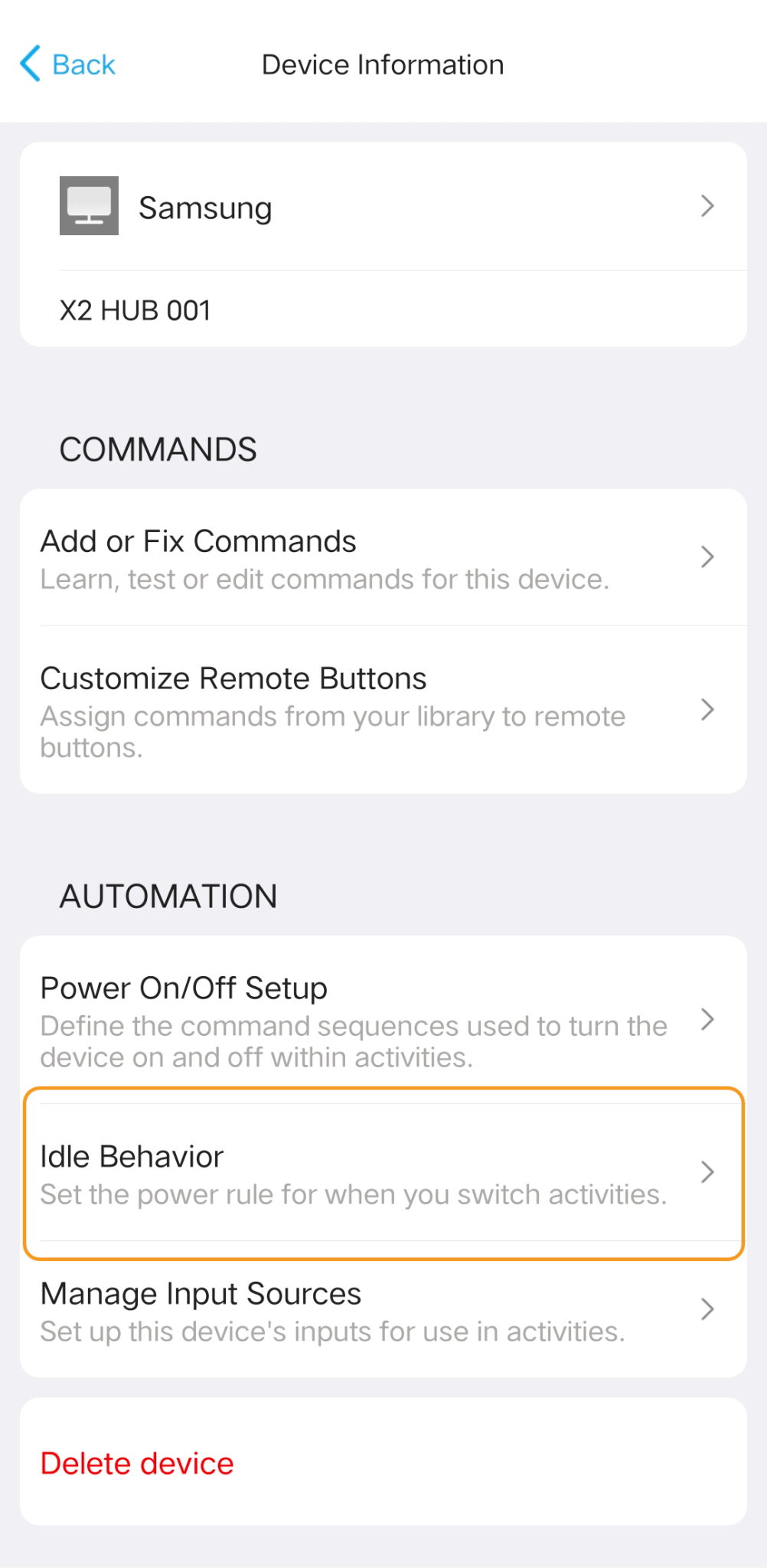 X2-Power On/Off Settings - Sofabaton Universal Remote